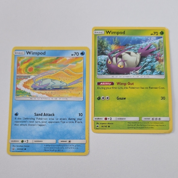 Pokemon | Toys | Pokemon Wimpod Cards Blue And Yellow | Poshmark